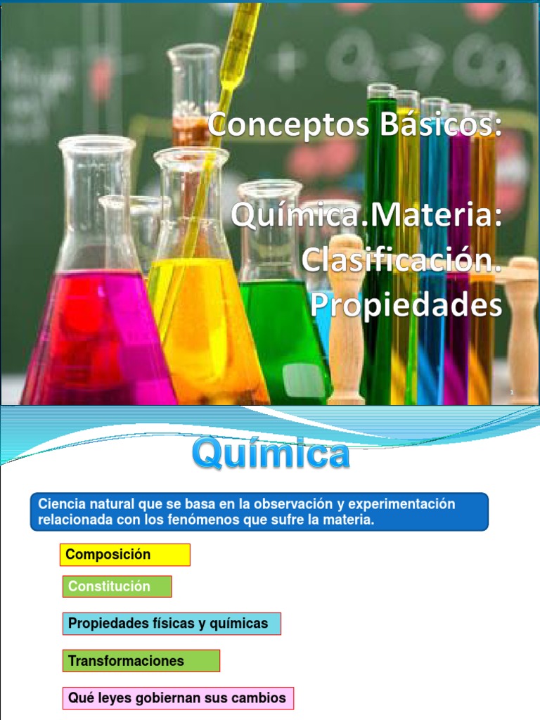 Conceptos Básicos Historia. La Materia. Clasificación. Propiedades ...