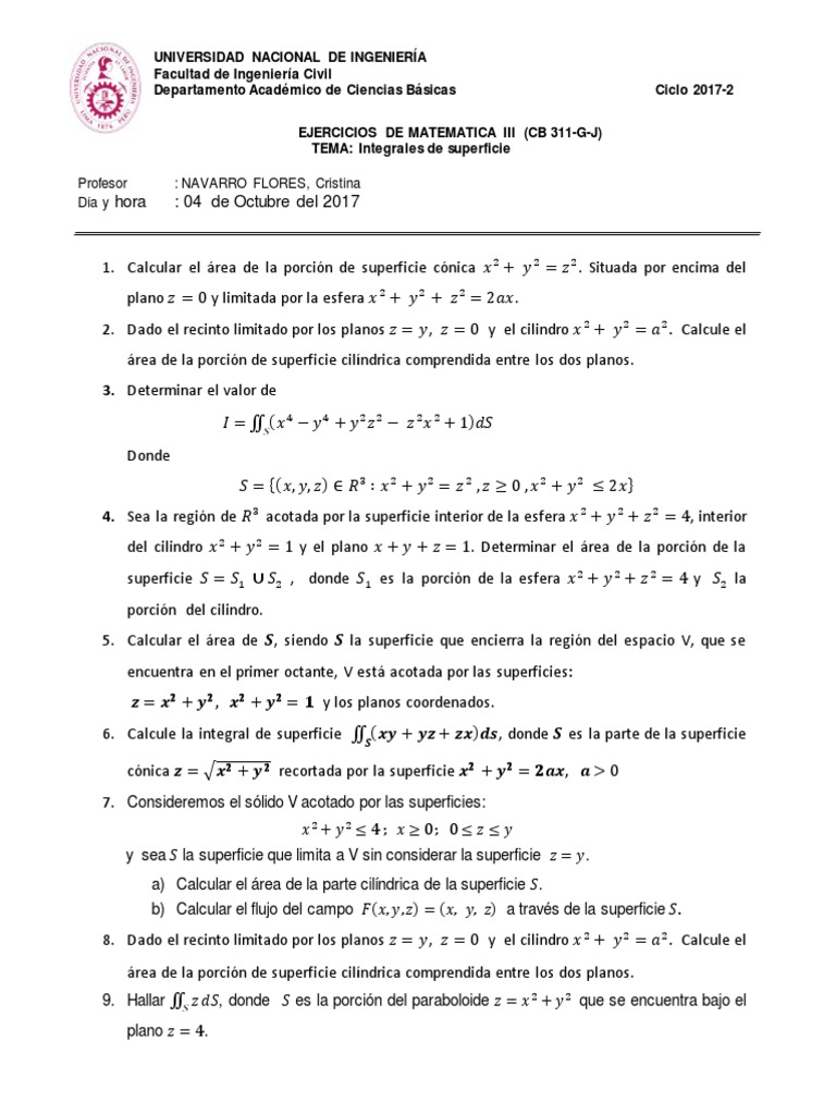 LISTA Complementaria 2 | PDF | Vector Euclidiano | Esfera