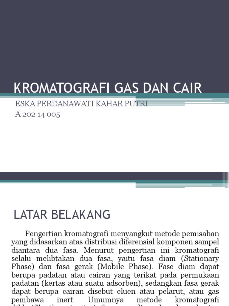 Kromatografi Gas Dan Cair | PDF