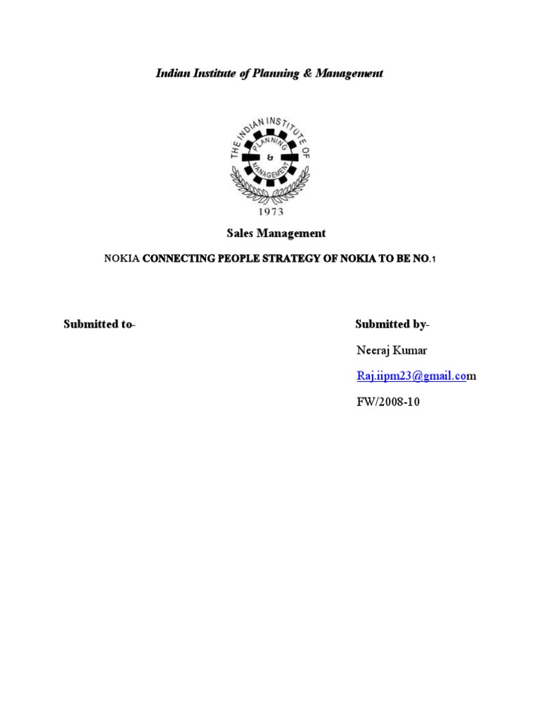 Nokia Project - Sales Management | PDF