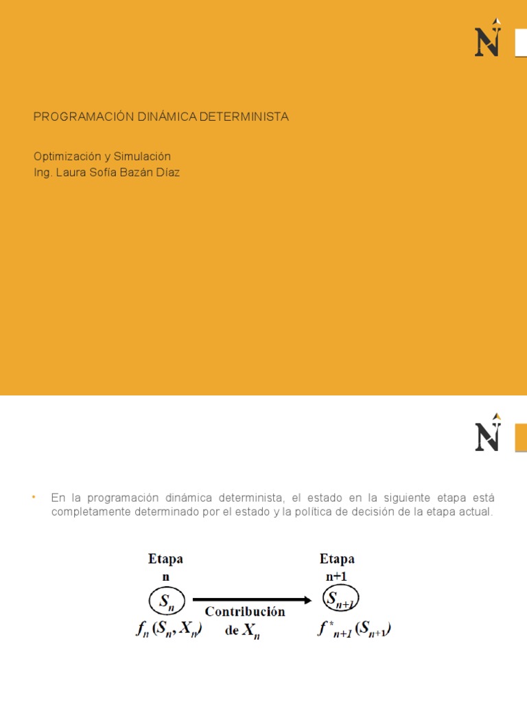 Programación Dinámica Determinista | PDF | Programación dinámica ...