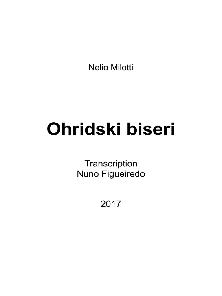 Full Score-Ohridski Biseri | PDF