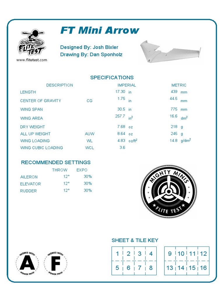 FT Mini Arrow Specifications Guide | PDF | Aerospace | Aviation
