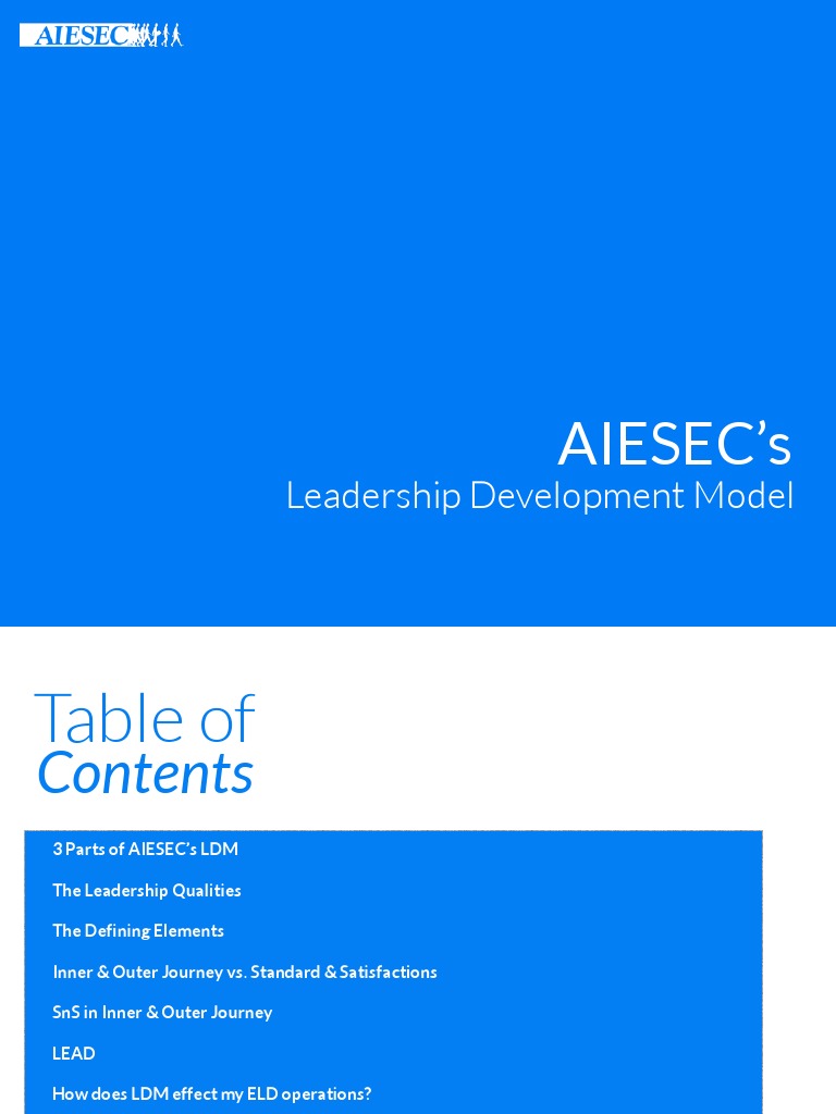 AIESEC Leadership Development Model | PDF | Leadership | Social ...