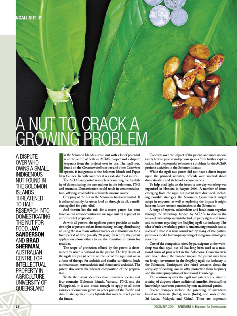 Ngali Nut IP | Papua New Guinea | Patent | Free 30-day Trial | Scribd
