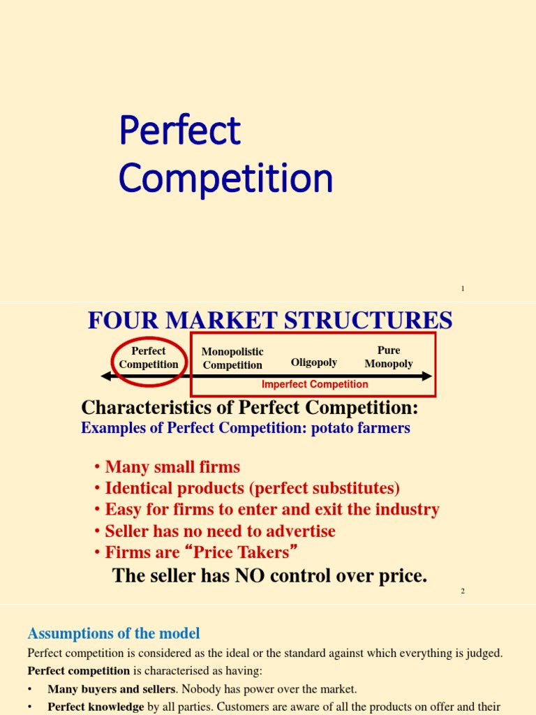 Perfect Competition Examples