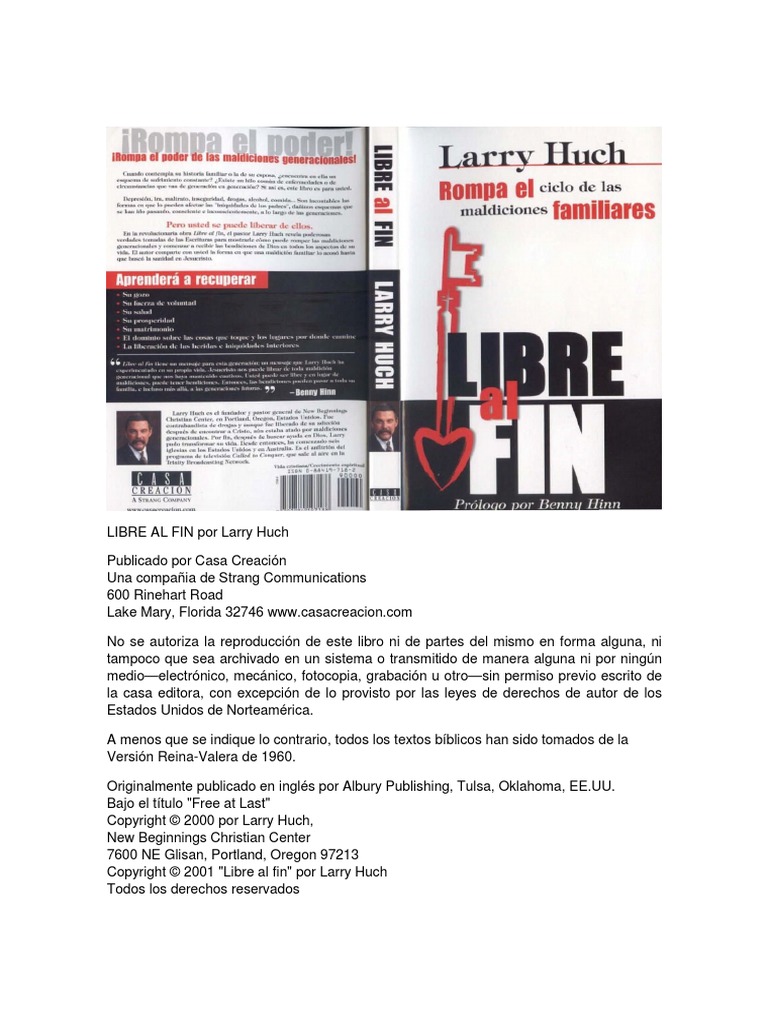 Libre Al Fin Larry Huch PDF | PDF | Ira | Jesús