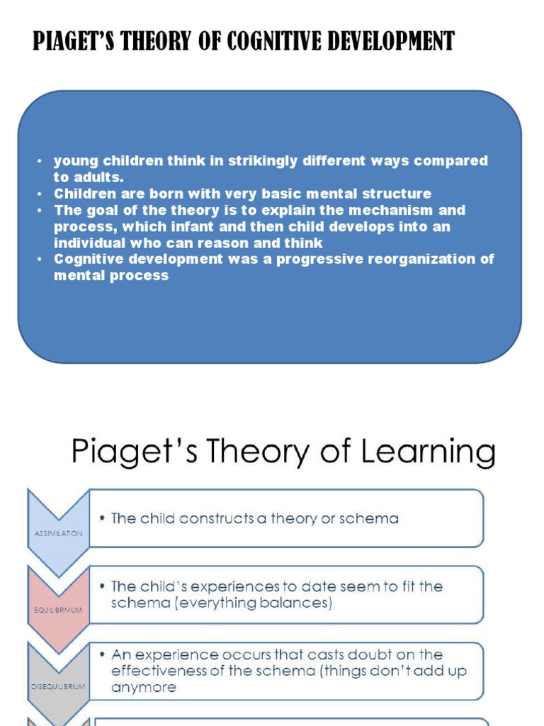 Piaget'S Theory of Cognitive Development | PDF