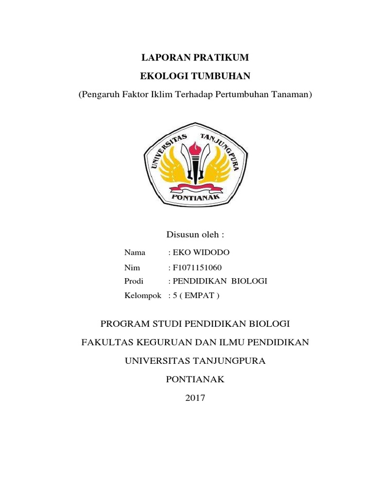 Laporan Praktikum Ekologi Tumbuhan | PDF
