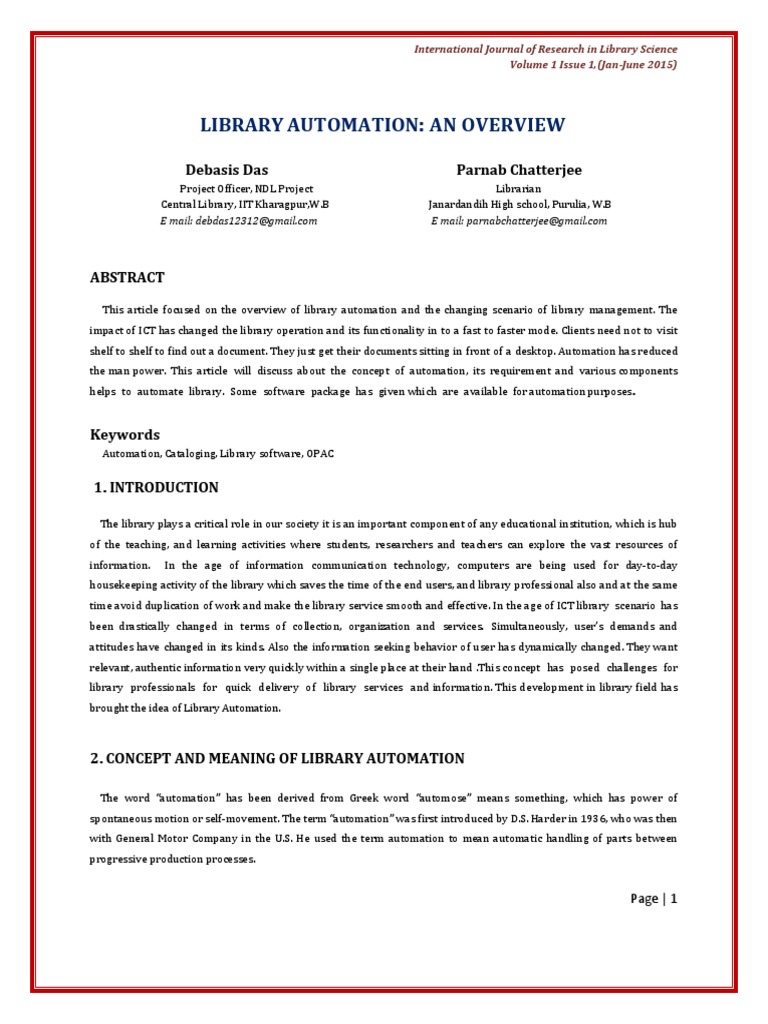 Library Automation | PDF | Automation | Libraries