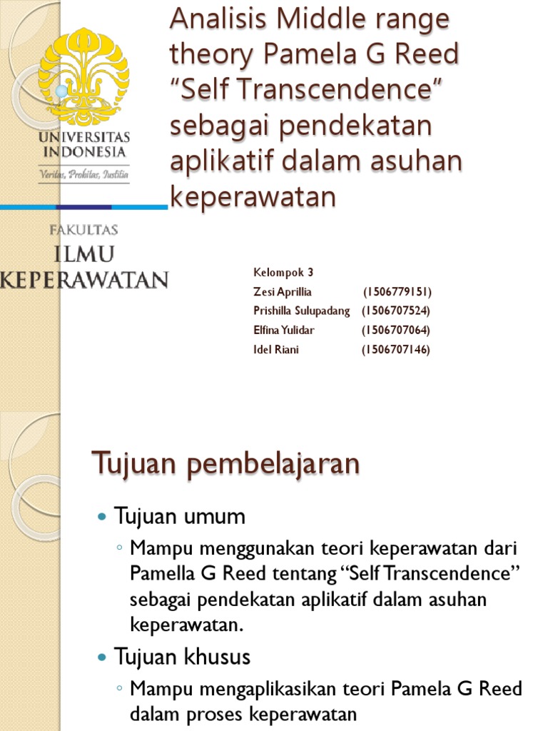 Analisis Middle Range Theory Pamela G Reed | PDF | Karier ...