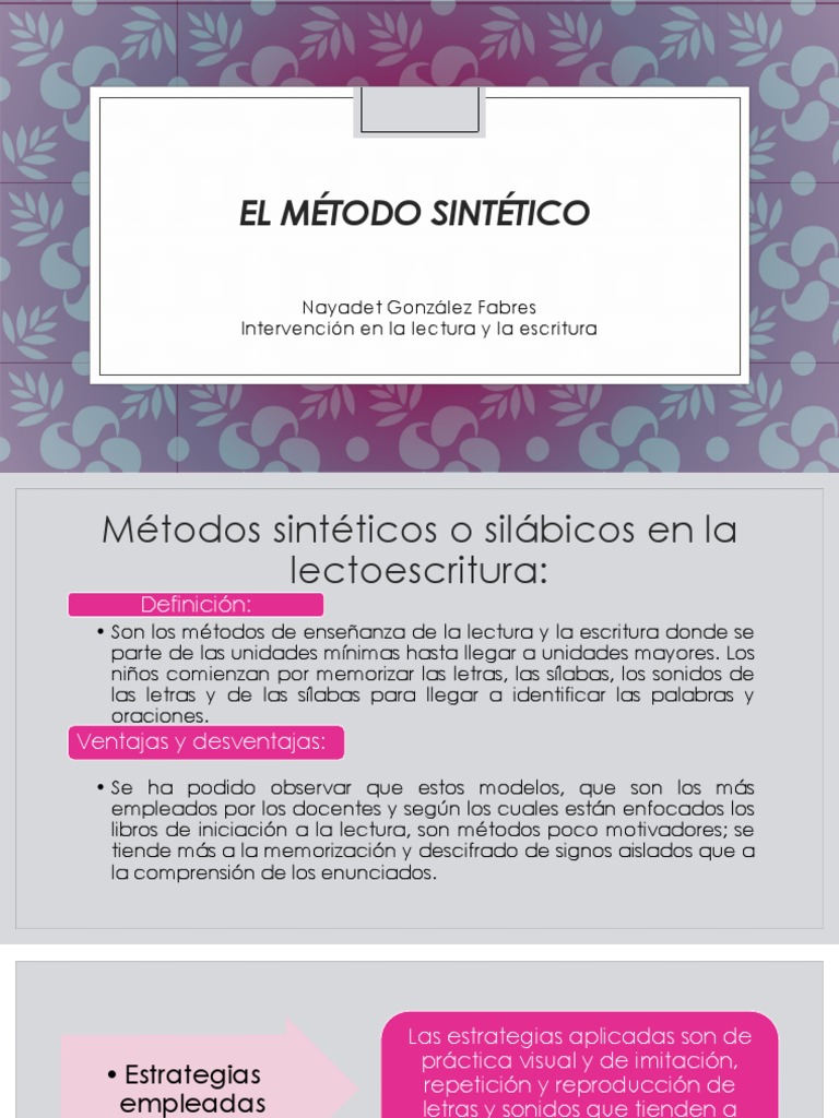 El Método Sintético NGF | PDF | Lectura (proceso) | Palabra