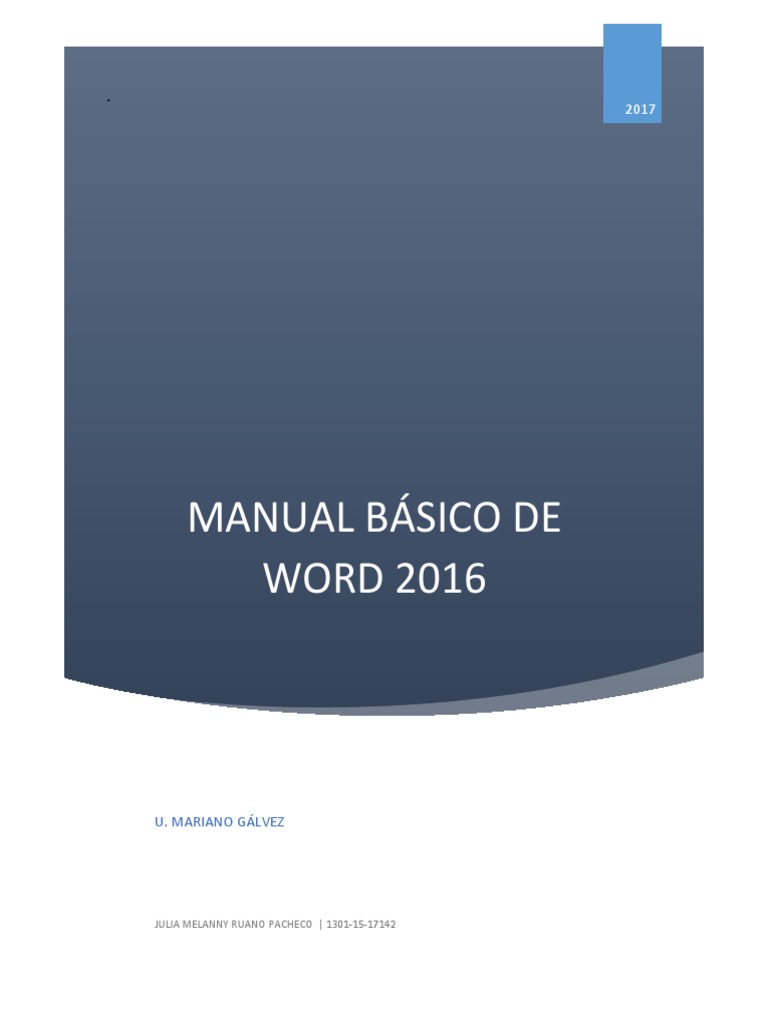Manual de Word 2016[1] | Microsoft Word | Informática