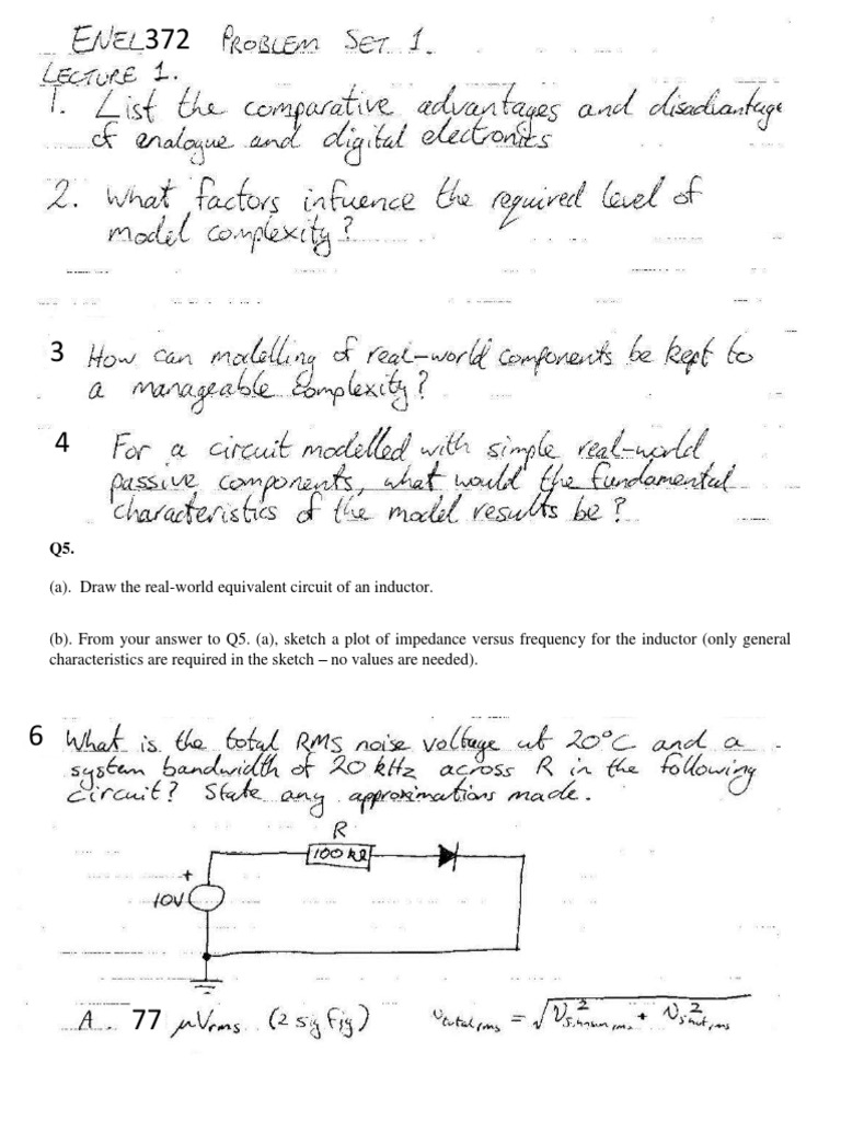 372 Analogue Tutorial 01 | PDF | Science & Mathematics