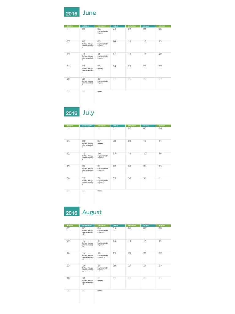 Academic Calendar (Any Year) 1 | PDF
