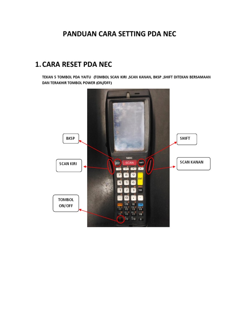 Panduan Cara Setting Pda Nec | PDF | Komputer