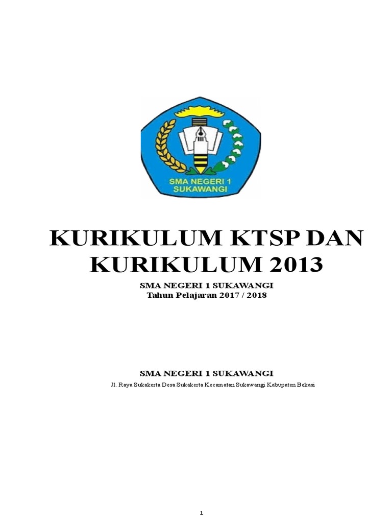 Cover Kurikulum KTSP Dan Kurikulum 2013 | PDF