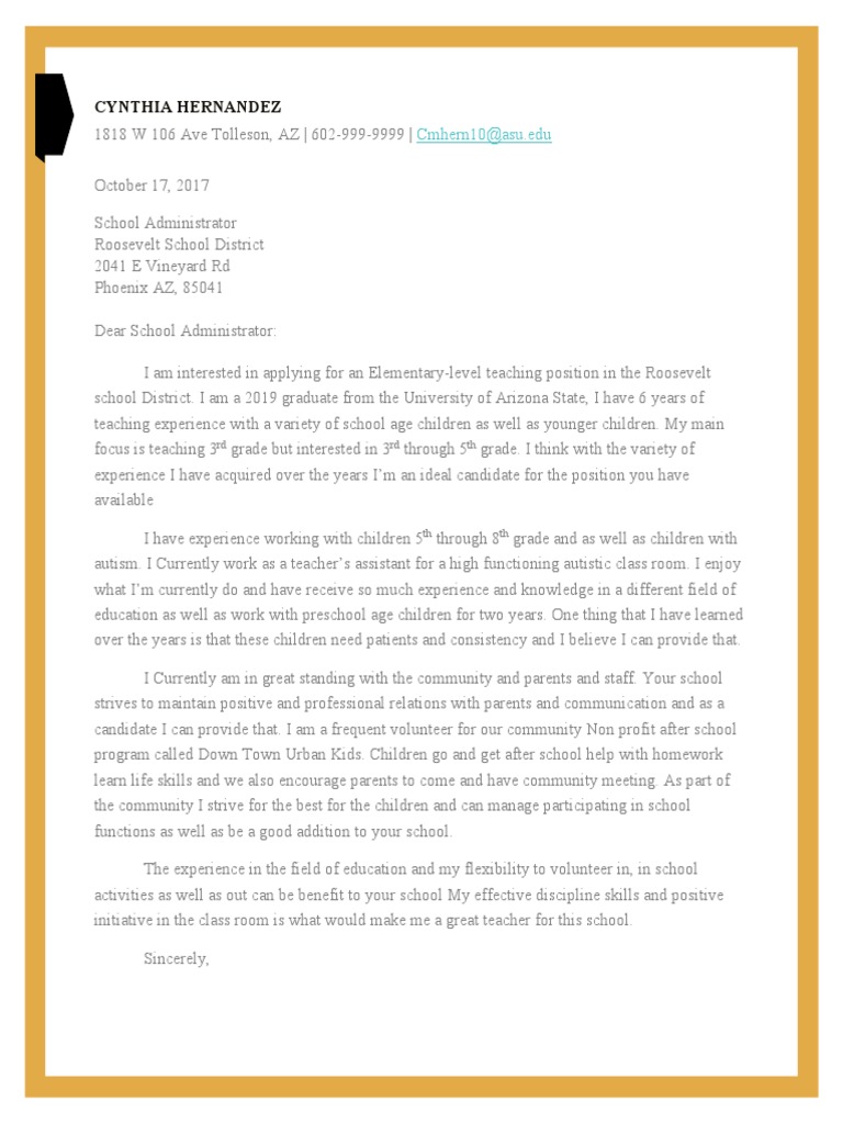 Cover Letter | PDF | Social Science | Wellness