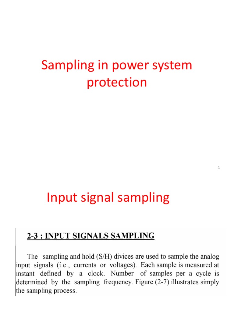Sampling in Power System Protection | PDF