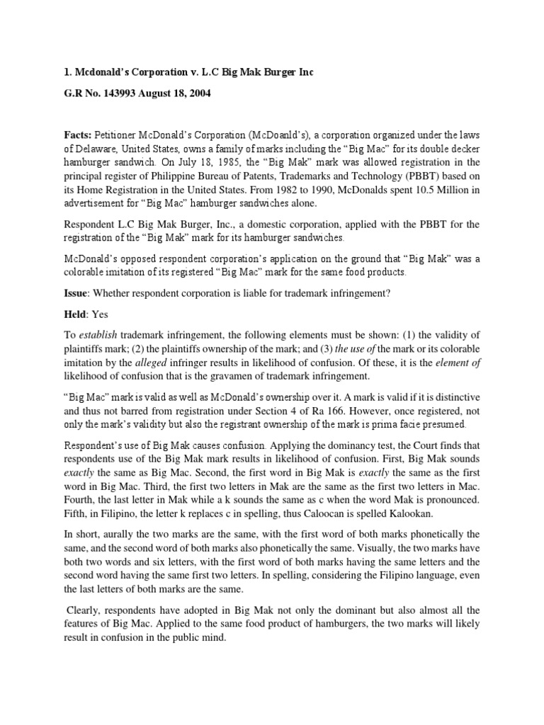 Cases | PDF | Trademark | Injunction