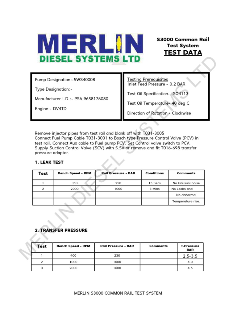 Siemens Pump Test Plans 4 | PDF | Pump | Valve