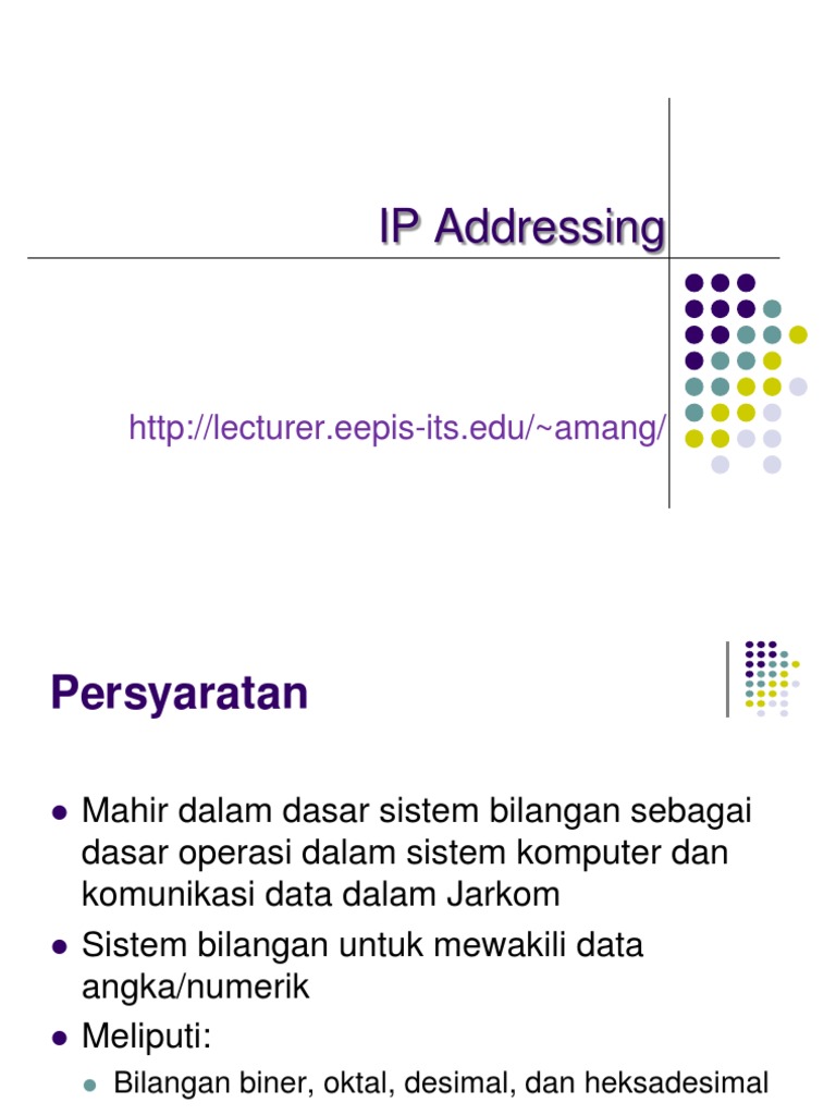 02 - Jarkom IP Address | PDF | Metode & Bahan Ajar | Komputer