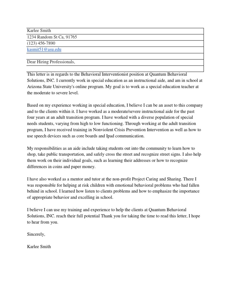 Tech Cover Letter | PDF