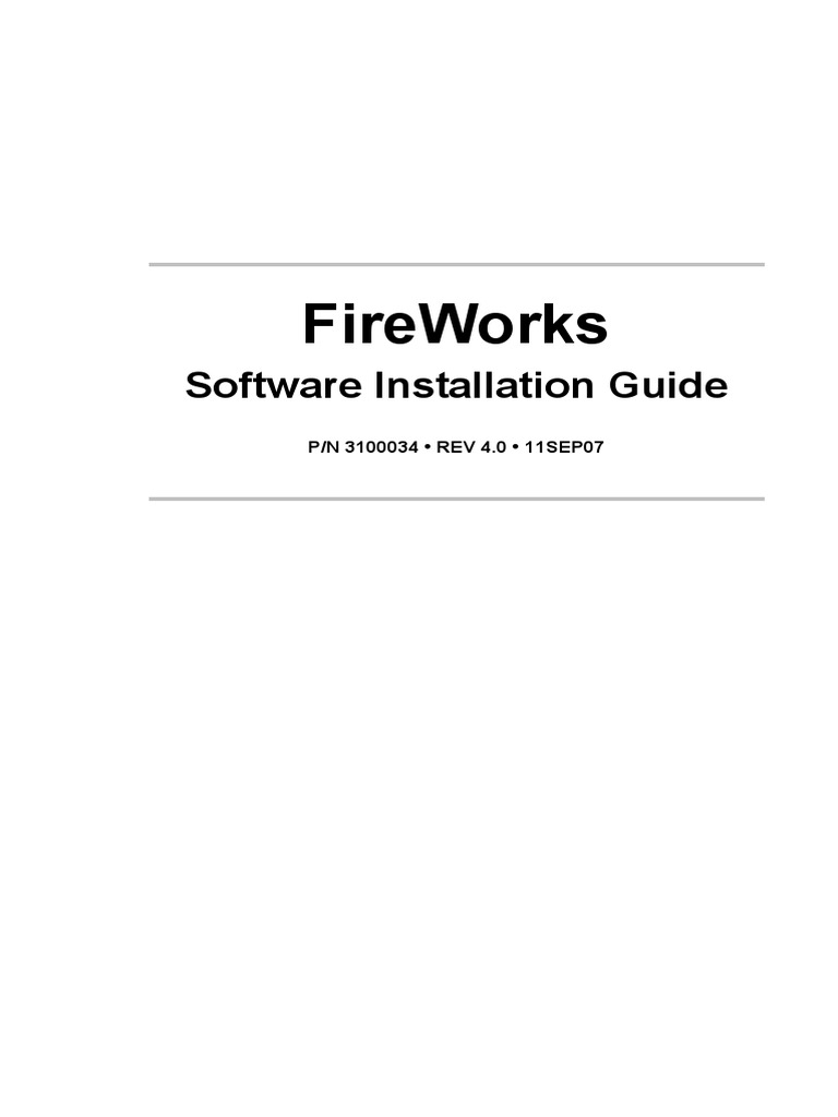 R4.0 FireWorks Software Installation Guide | PDF | Internet Information ...