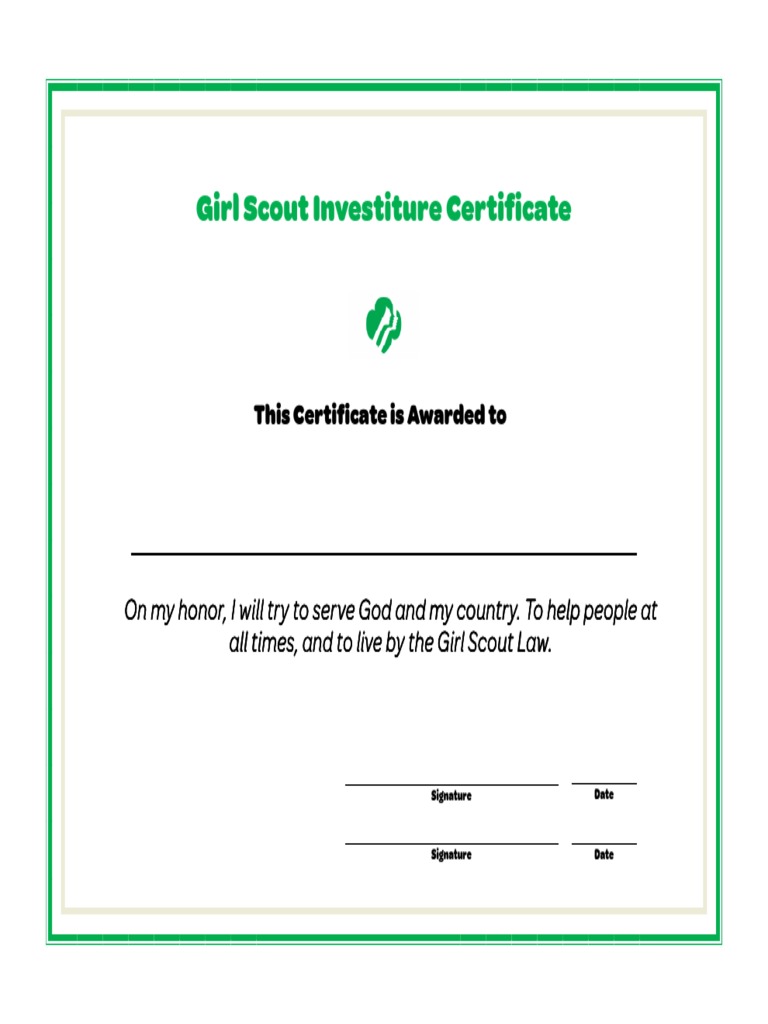 Investiture Certificate | PDF | Religion & Spirituality