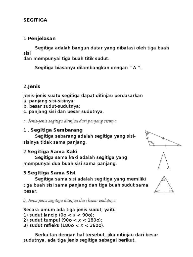 Jenis - Jenis Segitiga | PDF | Metode & Bahan Ajar