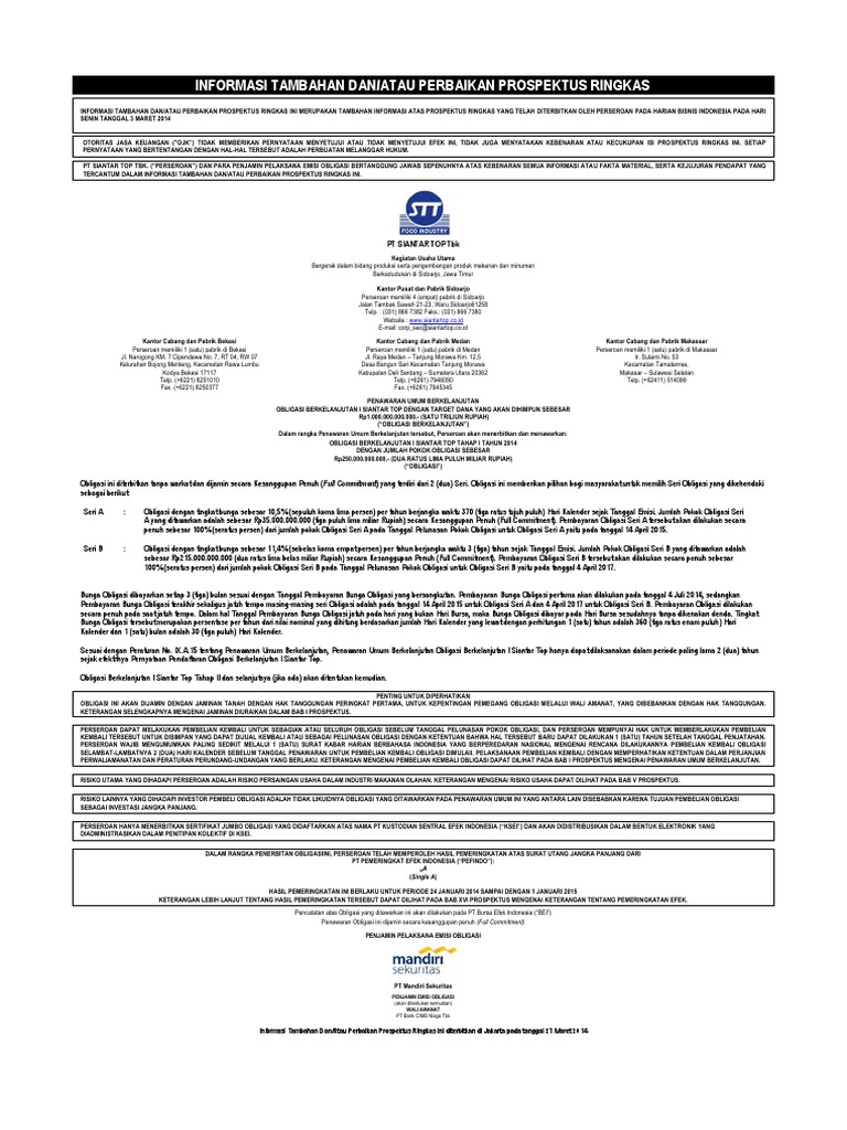 Prospektus Ringkas | PDF