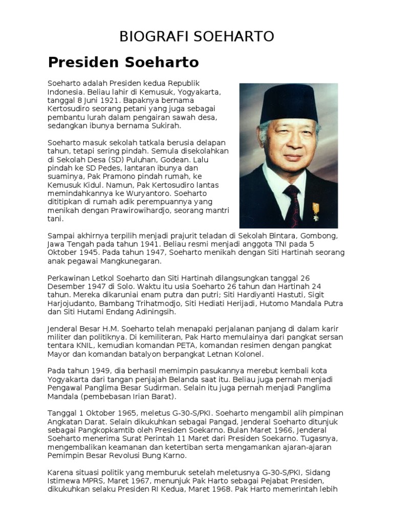 Biografi Soeharto | PDF