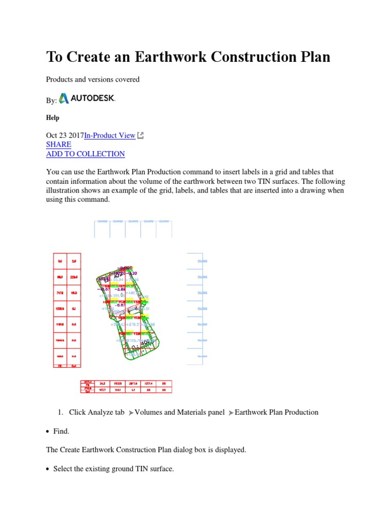 To Create An Earthwork Construction Plan | PDF | 2 D Computer Graphics ...