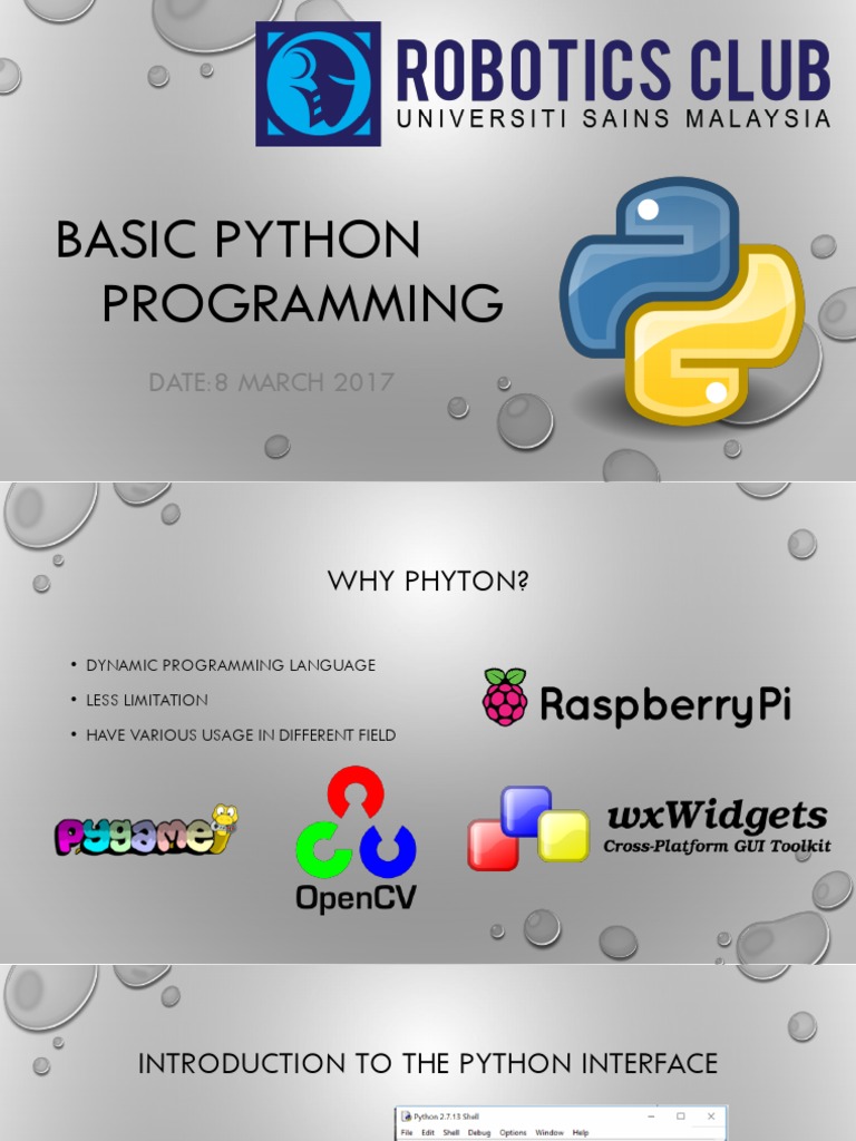 Basic Python Workshop | PDF | Control Flow | Command Line Interface