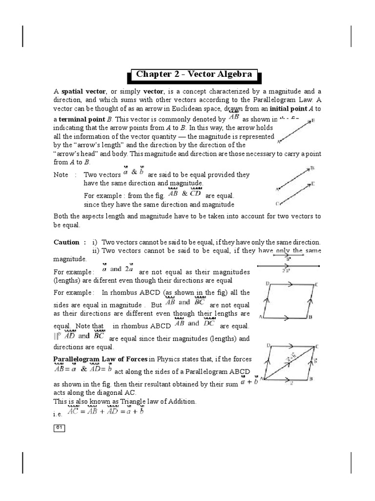 Vectors Intro | PDF | Norm (Mathematics) | Euclidean Vector