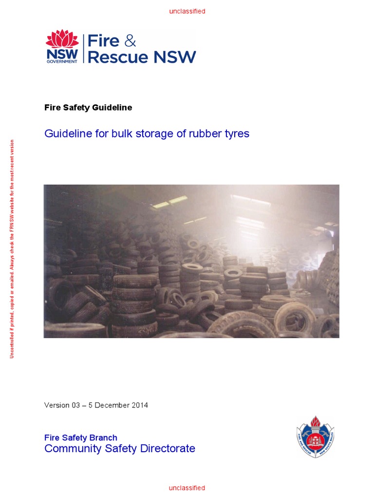 Guideline For Bulk Storage of Rubber Tyres | PDF | Fire Sprinkler ...