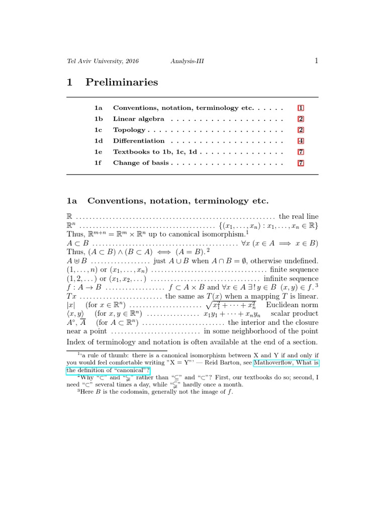 Calculus III - Notes of B. Tsirelson | PDF | Basis (Linear Algebra ...