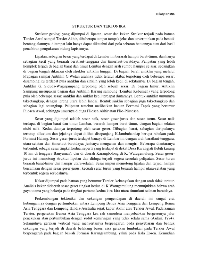 Struktur Dan Tektonika Banyumas | PDF