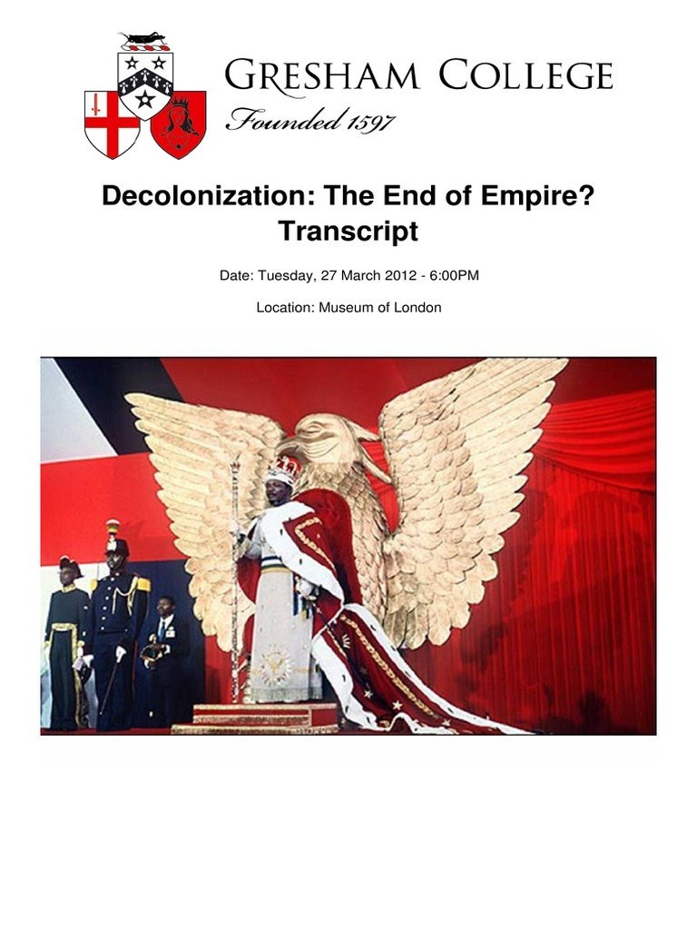 Decolonization and the End of Empires | PDF | British Empire ...