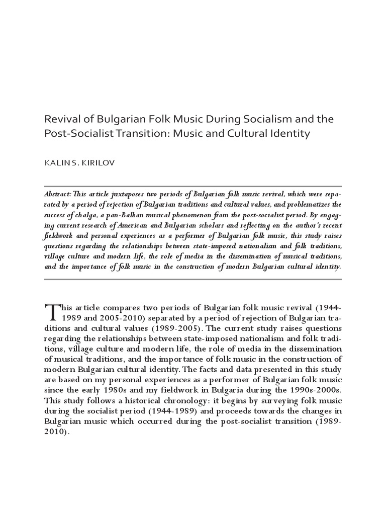 Bulgarian Folk Music Revivals Explained | PDF | Folk Music | Bulgaria