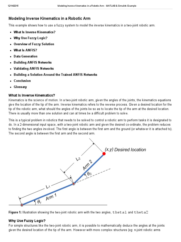 Fuzzy Logic Inverse Kinematics Guide | PDF | Fuzzy Logic | Robotics