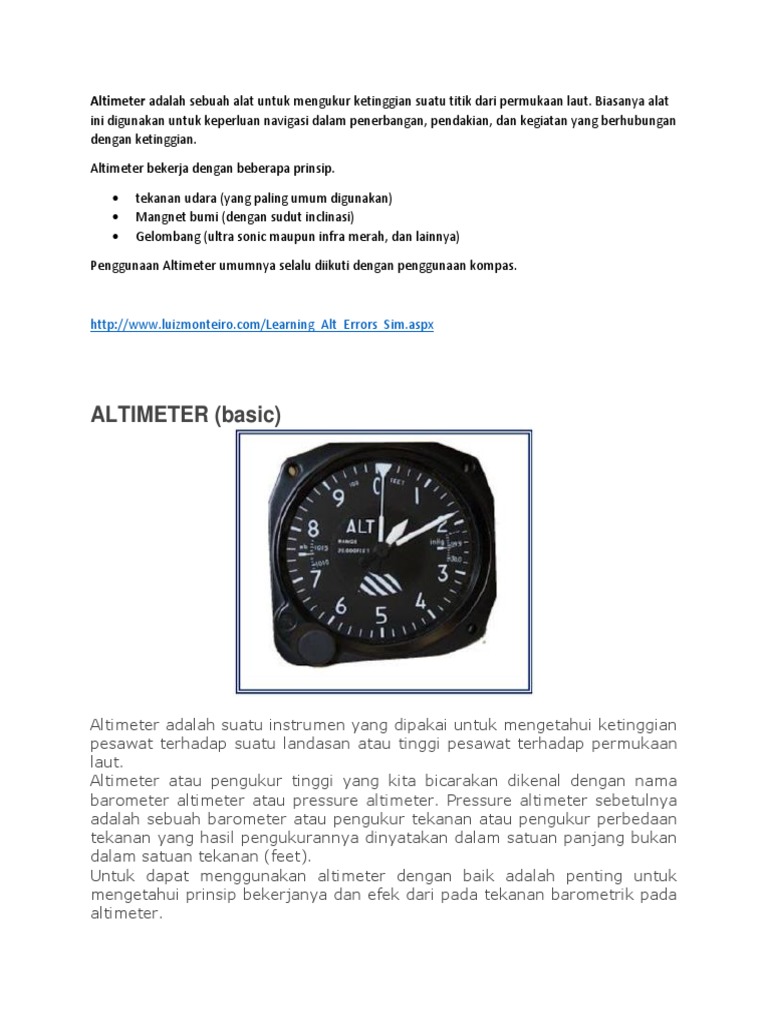 Altimeter | PDF