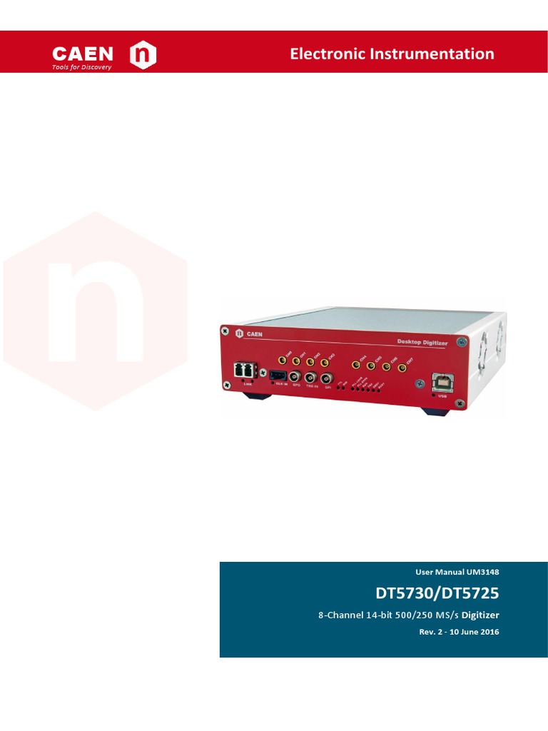 UM3148 DT5730 DT5725 Rev2 | PDF | Usb | Analog To Digital Converter
