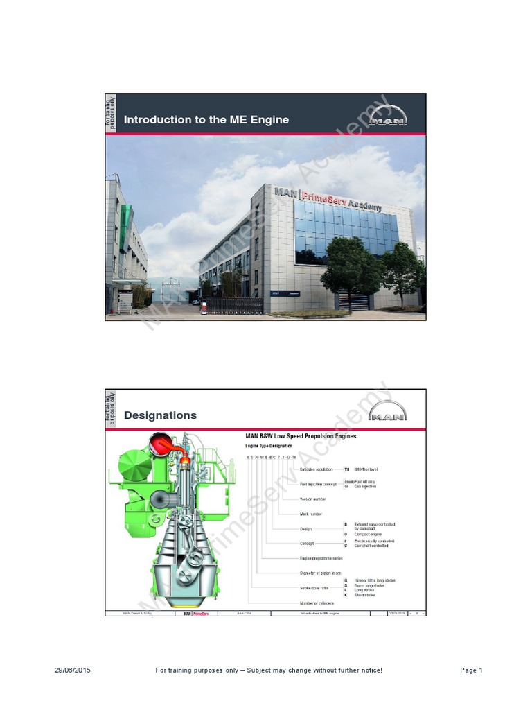 Overview of ME Engine Training | PDF | Diesel Engine | Turbocharger