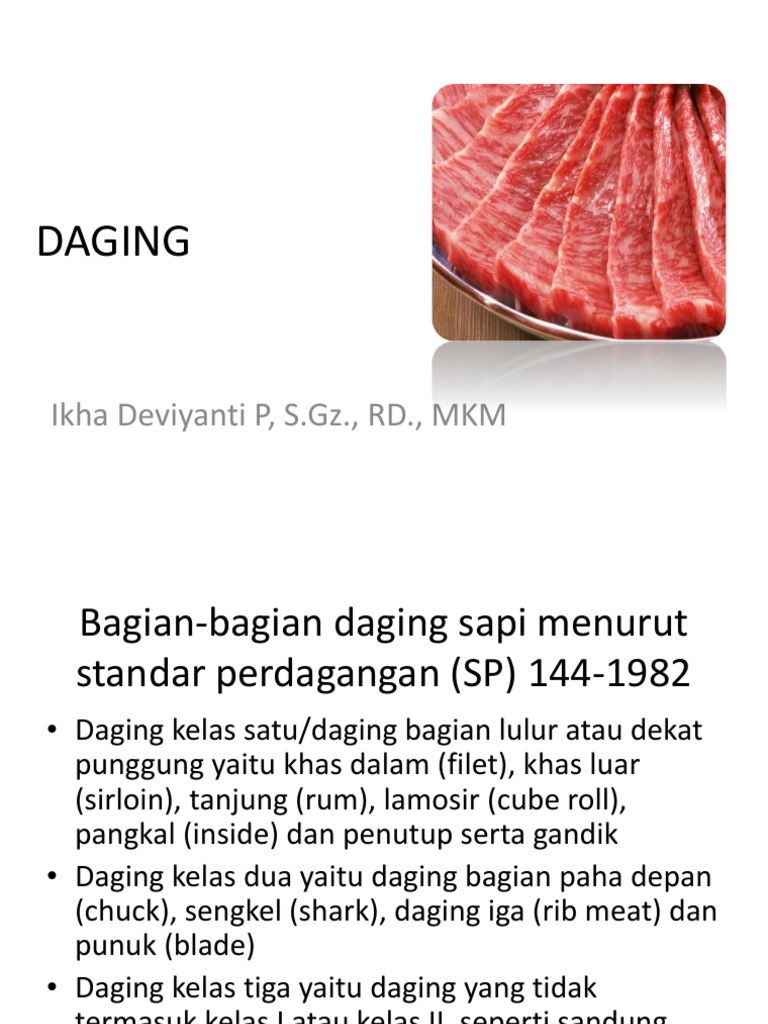 Panduan Lengkap Daging Sapi dan Penyimpanan | PDF | Memasak, Makanan ...