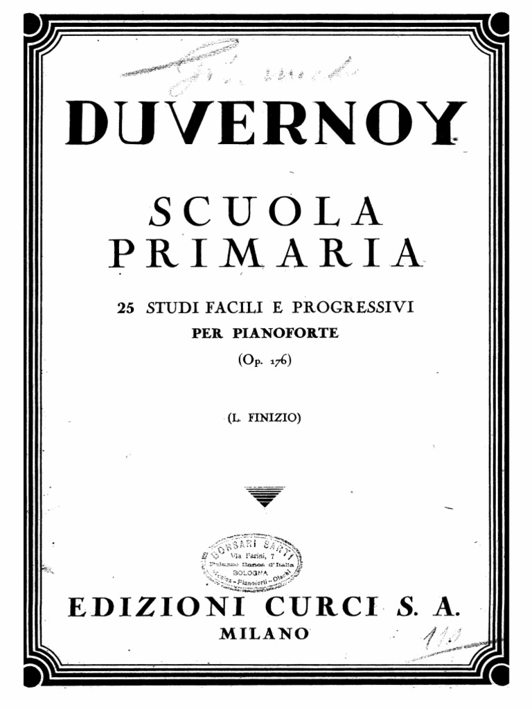 Duvernoy-Scuola Primaria 25 Studi Facili e Progressivi | PDF