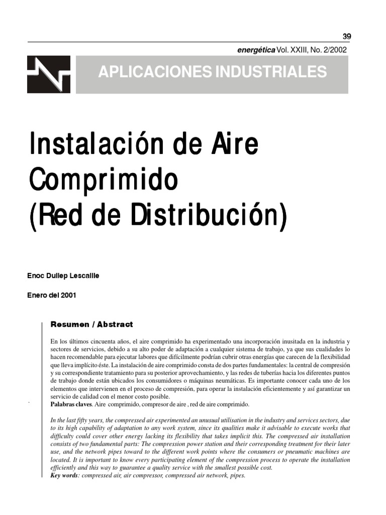 Instalación de Redes de Aire Comprimido | PDF | Acero | Agua