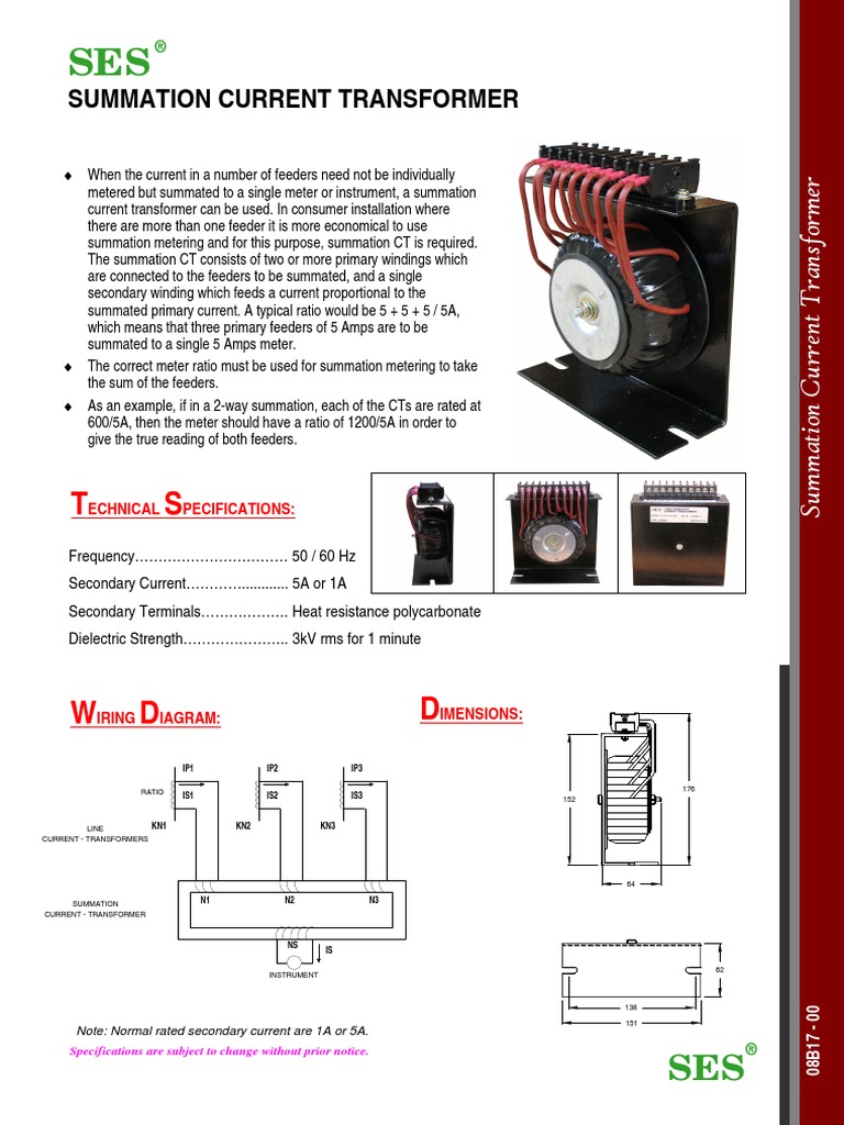 Summation CT | Download Free PDF | Transformer | Electrical Components