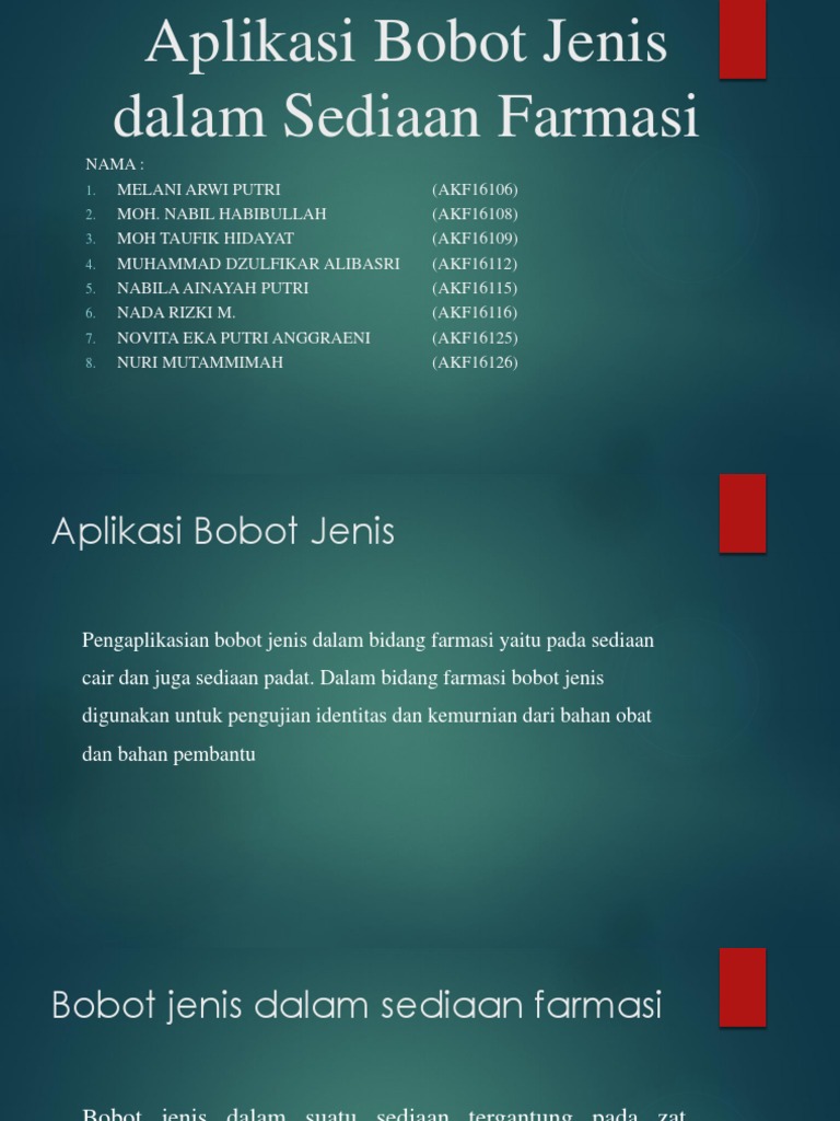 Aplikasi Bobot Jenis Dalam Sediaan Farmasi | PDF