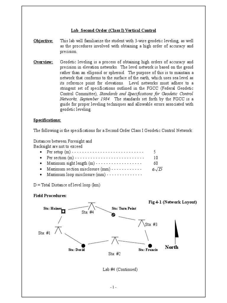 Lab Second Order Three Wire Leveling | Geodesy | Scientific Observation